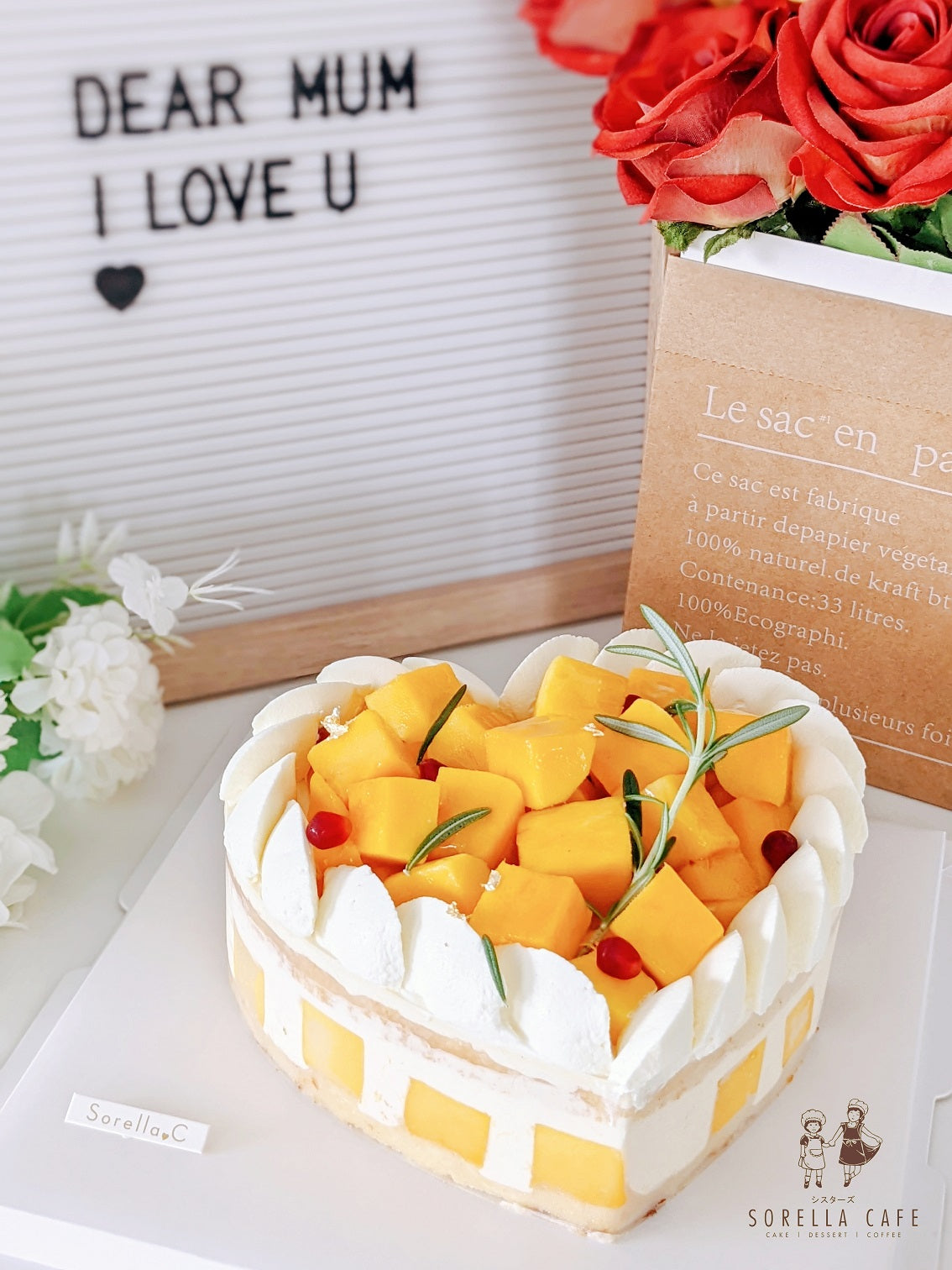Impress Your Loved Ones with Our Mango Yoghurt Heart Shape Cake ...